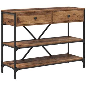 vidaXL Table console avec tiroir Bois ancien Bois dingénierie Vidaxl