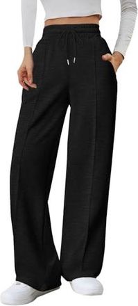 Generic Jogging Femme Mode Couleur Unie Femme Pantalons de Sport Training Vetement Hiver Décontracté Taille Elastique Large Jogging