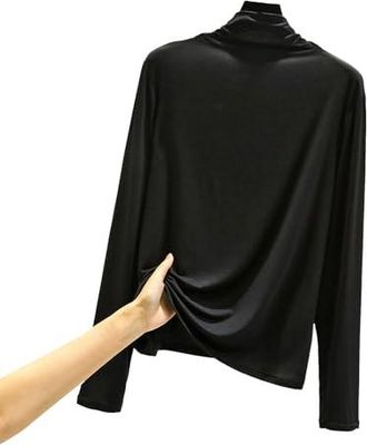 Generic sous Pull Femme Haut Thermique Femme sous Pull Thermique Femme Doux Glamour Top Thermique en Velours Allemand Seamless Uni &Eacute;pais Moulant Et Ultra Chau