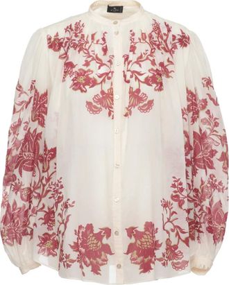 Etro Femme, Blouses et Chemises, Multicolore, Taille: 38 FR Chemise en coton &agrave; imprim&eacute; floral