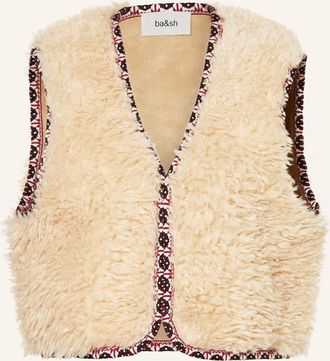 BA&SH Ba&Sh Kunstfell-Weste Celton weiss