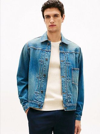 Tommy Hilfiger Veste Trucker en denim &agrave; martingale