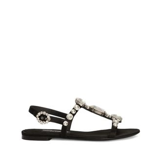 Dolce & Gabbana Schwarze Sandalen f&uuml;r Frauen Sommerstil - - Shoes - Damen - Schwarzk - 39 EU