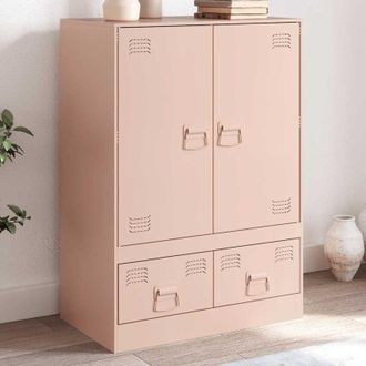 vidaXL Buffet haut rose 67x39x95 cm acier - Vidaxl
