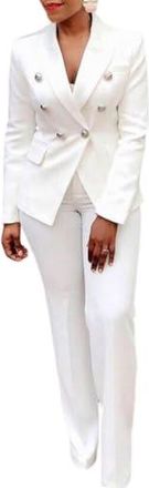 ORANDESIGNE Tailleur Femme Ensemble Pantalon 2 Pièces Chic et Elegant Slim Fit Blazer Veste Formel Bureau Travail Pantalon Costumes à Paillettes Ensemble Bureau T