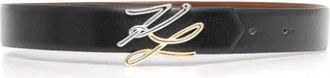 Karl Lagerfeld unisex, Accessoires, Noir, Taille: 75 CM K/Autograph Reversible Belt