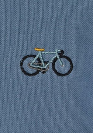 Greenbomb Poloshirt Strike Bike Vintage Motiv Fahrrad (1) Bio-Baumwolle, recyceltes Polyester, Piqu&eacute;, Knopfleiste