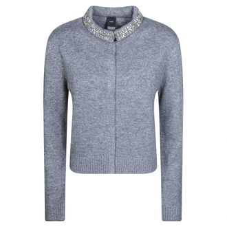 Pinko Colonia Cardigan Blend Wool - - Knitwear - Damen - Grau - M
