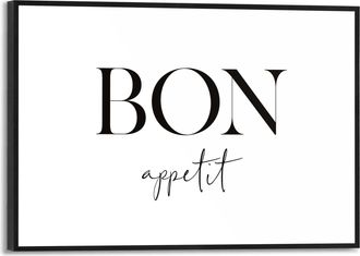 Reinders Gerahmtes Bild, Bon Appetit, K&uuml;che, Poster, Wanddeko, Room Decor, MDF, Schwarz-Wei&szlig;, 20 x 30