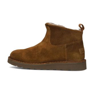 Shabbies Amsterdam Braune Wildleder Stiefeletten mit Faux Fur Futter - - Shoes - Damen - Braun - 37 EU