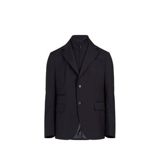 Emporio Armani Veste avec gilet int&eacute;rieur en toile de laine vierge