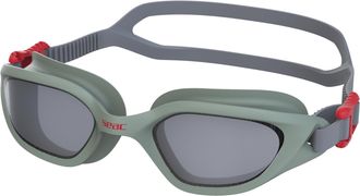Seac Mood, Schwimmbrille mit kratzfesten und beschlagfreien Polycarbonat-Gläsern, Silikondichtungen, militärgrün/grau