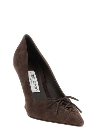 Jimmy Choo London Womens Scarlett Pump Brown Suede