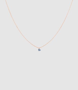 LA BRUNE & LA BLONDE Collier Coeur 360&deg; Diamant 0.15 Or Rose