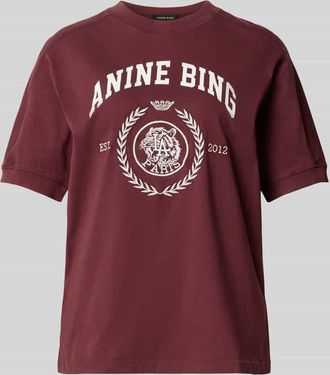 Anine Bing T-Shirt mit Collegiate-Logo-Print