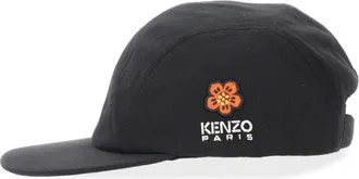 Kenzo Homme, Accessoires, Noir, Taille: ONE Size Cotton Twill 5-Panel Cap