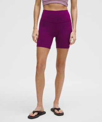 lululemon Align Shorts mit hohem Bund f&uuml;r Frauen - 15 cm - Gr&ouml;&szlig;e 10 in Chilled Grape