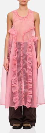 Cecilie Bahnsen Kleid Aus Opal-seidensatin Mit Volants