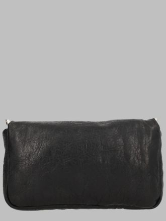 Rick Owens Womens Shoulder Bag Pillow Griffin Leather Black Lamb