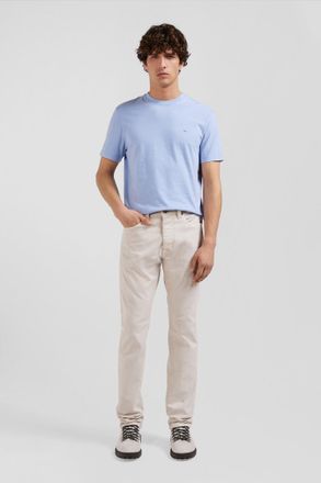 Eden Park Pantalon 5 Poches En Coton Stretch &Eacute;cru Coupe Regular