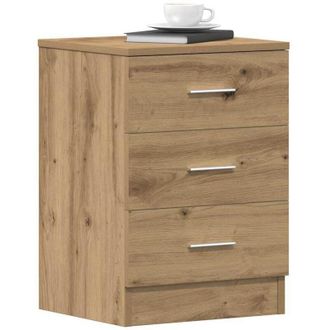 vidaXL Tables de chevet 2 pcs ch&ecirc;ne artisanal 38x35x55 cm - Vidaxl