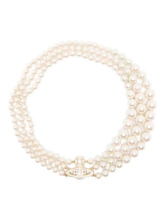 Vivienne Westwood collier à perles - Blanc