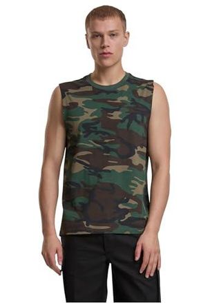 Brandit Débardeur Homme Top Camouflage forêt XL 100% Coton Regular/Coupe Standard