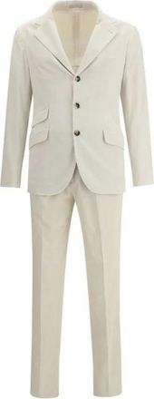 Brunello Cucinelli Homme, Costumes, Beige, Taille: L Costume en velours côtelé avec revers classique