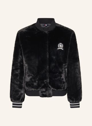 Tommy Hilfiger College-Jacke Aus Kunstfell schwarz
