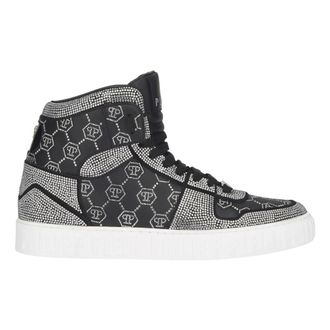 Philipp Plein unisex, Chaussures, Noir, Taille: 39 EU High Top Baskets Carson Monogram Strass