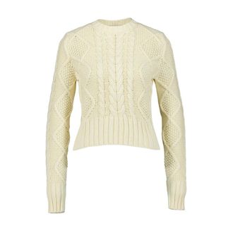 Zimmermann Cremefarbener Zopfmuster-Pullover - - Knitwear - Damen - Beige - L