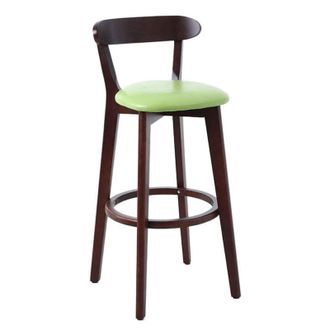 Generic Barhocker, gepolsterter Barhocker aus Holz, K&uuml;chenthekenst&uuml;hle mit niedriger R&uuml;ckenlehne und Fu&szlig;st&uuml;tze, hoher Barhocker/71 cm