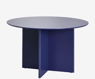 Sklum Runder Esstisch aus MDF (Ø120 cm) Saonara Blau Lapislazuli