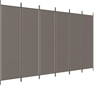 vidaXL 6-tlg. Paravent Anthrazit 300x220 cm Stoff Vidaxl