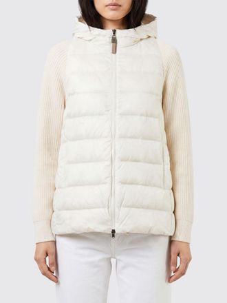 Brunello Cucinelli Doudoune courte en nylon matelass&eacute; avec capuche et zip