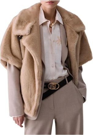 Liu Jo Cf6266 E1182 Kurzer Mantel - - Jackets - Damen - Beige - S