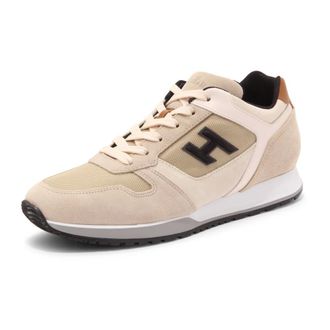 Hogan Homme, Chaussures, Beige, Taille: 42 1/2 EU Hxm3210Y860Mgw15Aa Allacciato H Flock Baskets