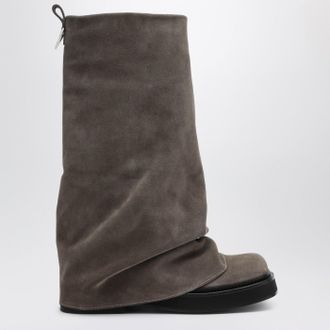 The Attico Combat-Stiefel Robin aus taupefarbenem Wildleder