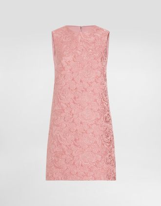 Dolce & Gabbana A-line Floral Matelass&eacute; Jacquard Short Dress - Frau Kleider Multicolor 44