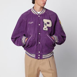 Polo Ralph Lauren Bomberjacke in Lila aus Samt