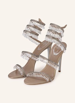 Rene Caovilla Rene Caovilla Sandaletten Mit Schmucksteinen grau