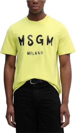 Msgm Msgm, Herren, Oberteile, Gelb, SGr&ouml;&szlig;e