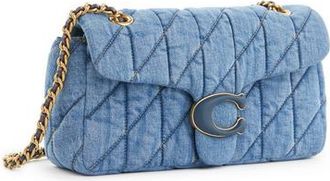 Coach denim -blue -Quiled -Umhängetasche - Blau