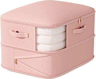 Generico Selbstkompressions-Organizer: Zweischichtige Kleideraufbewahrung, erweiterbar, platzsparend, strukturiertes Design f&uuml;r Bettw&auml;sche, Decken und Gep&auml;ck