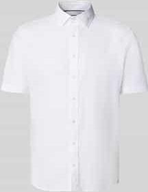 Jake*s Slim Fit Freizeithemd aus Leinen-Mix