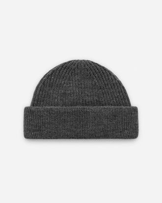 Arket Gerippte Beanie Aus Wollmischung -Grau