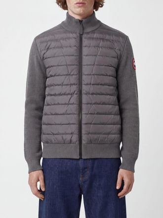 Canada Goose Woll-Cardigan mit gesteppten Eins&auml;tzen und Logo-Patch