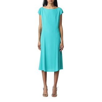 Patrizia Pepe Femme, Robes, Vert, Taille: 38 FR Illusion Midi Dress