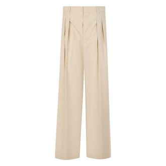 Bottega Veneta High Waisted Loose Pants - - Trousers - Damen - Beige - 2XS