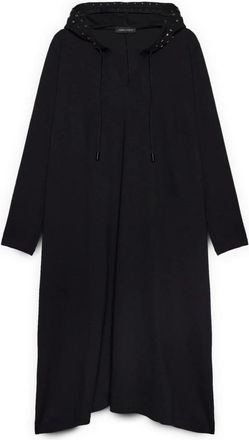 Fiorella Rubino Femme, Robes, Noir, Taille: 42 FR Robe longue &agrave; capuche